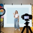 Sky Blue Abstract Art Photography Backdrop 7x5FT, Geometric Greek Key ...