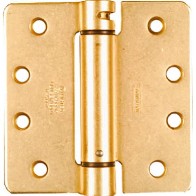 National Hardware N185-207 4" X 4" Round Corners Brass Spring Hinge ...
