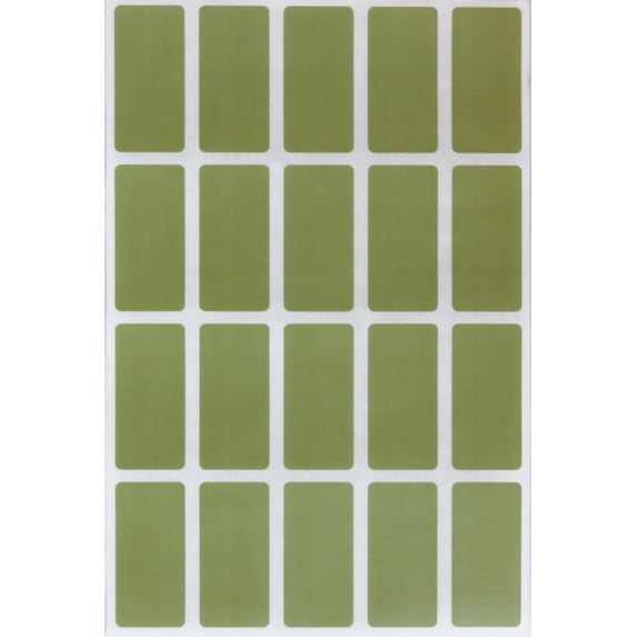 Royal Green Olive Rectangle Stickers Adhesive Labels 1.57 inch x 0.75 ...