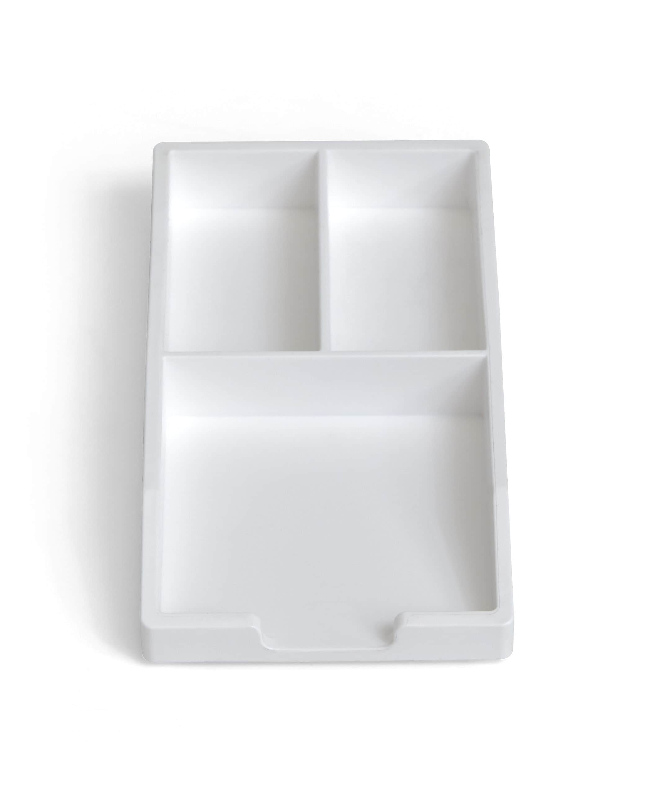 TRU RED Stackable Plastic Accessory Tray White TR55244 - Walmart.com ...