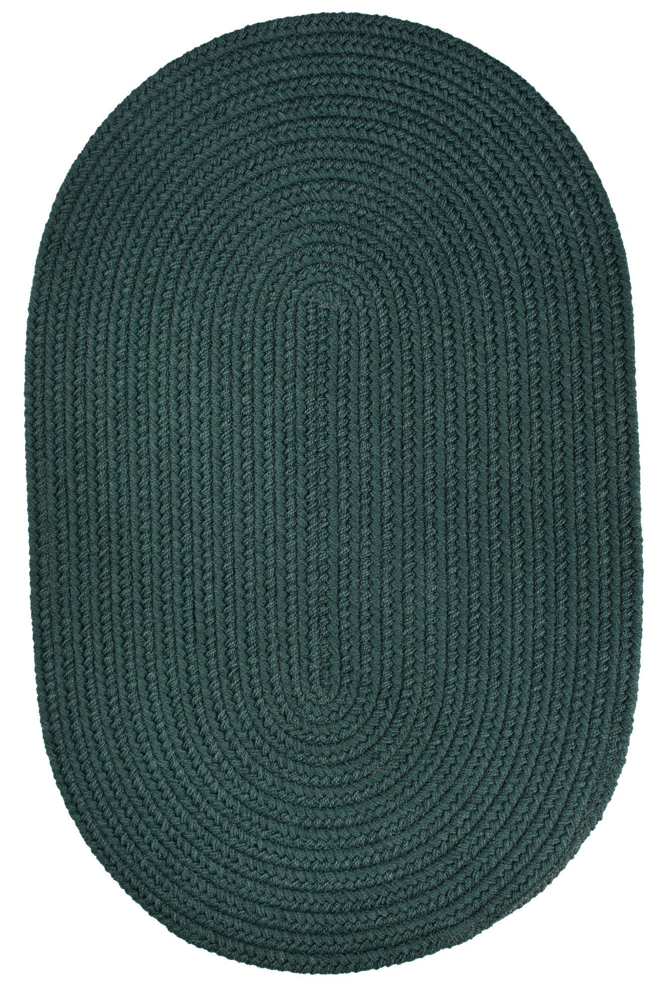 Indoor/Outdoor Solid Green Area Rug, Braided Textured Design, 6Ft. X ...
