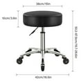 WKWKER Heavy Duty Rolling Stool, Adjustable Swivel, Leather Seat, for ...