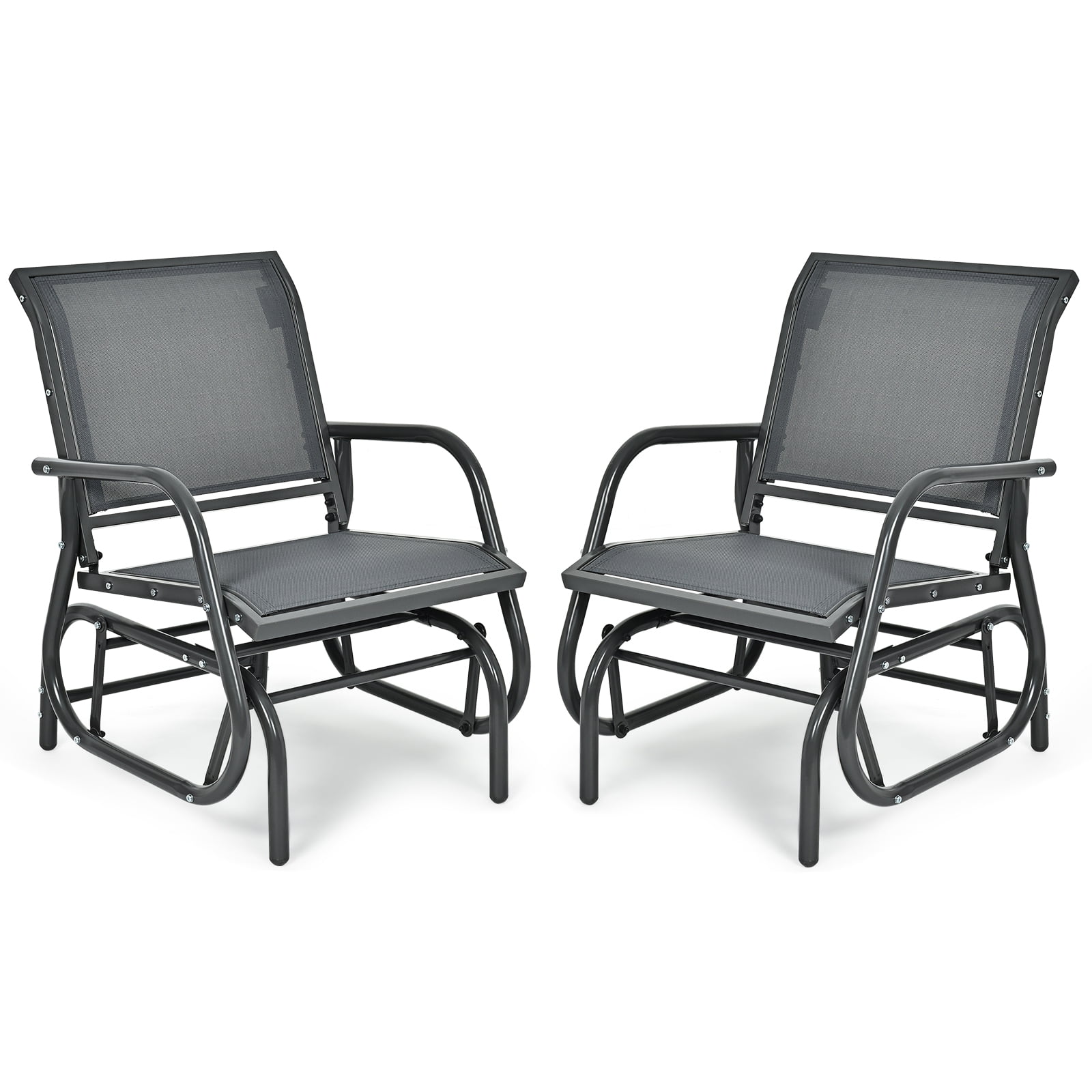 Click here for Patiojoy 2-Piece Outdoor Single Glider Chair Rocki... prices