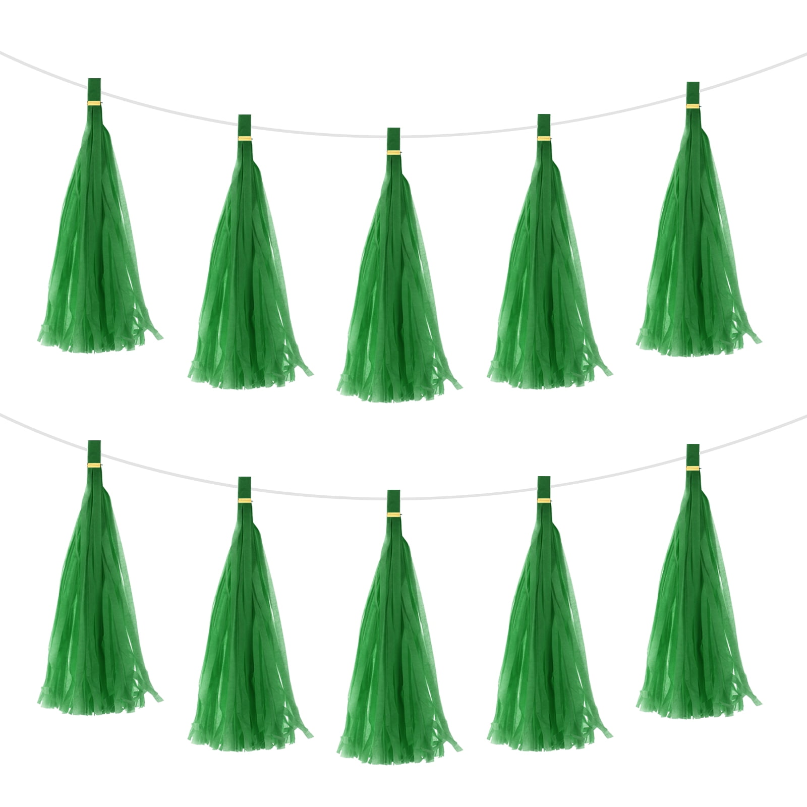 Click here for Unique Bargains 20pcs Dark Green Tassel Garland Ba... prices