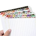 60pcs/5 Sheets Colorful Monthly Tabs For Planner Adhesive Planner Index ...