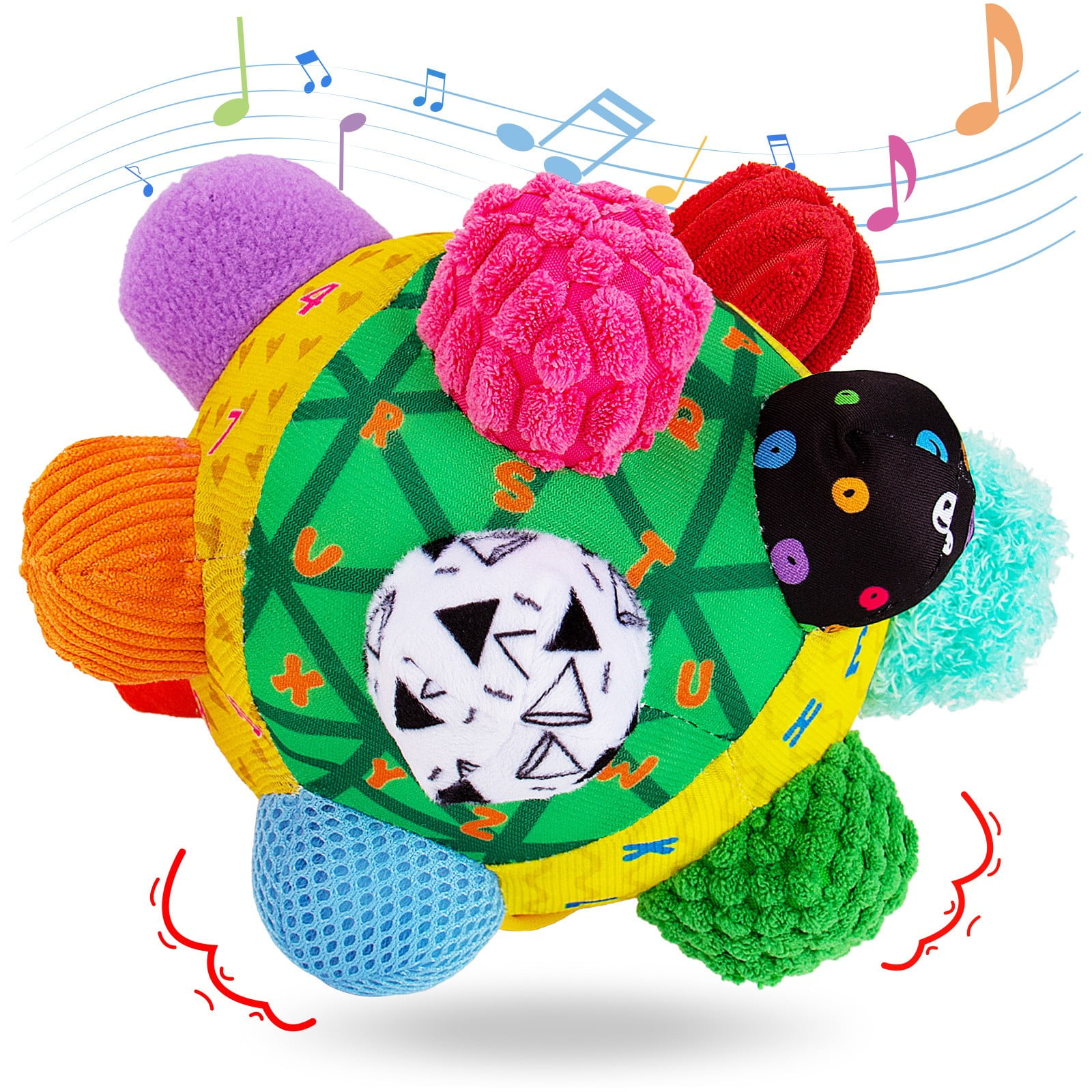 teytoy Baby Music Shake Dancing Ball Toy,Developmental Bumpy Ball ...