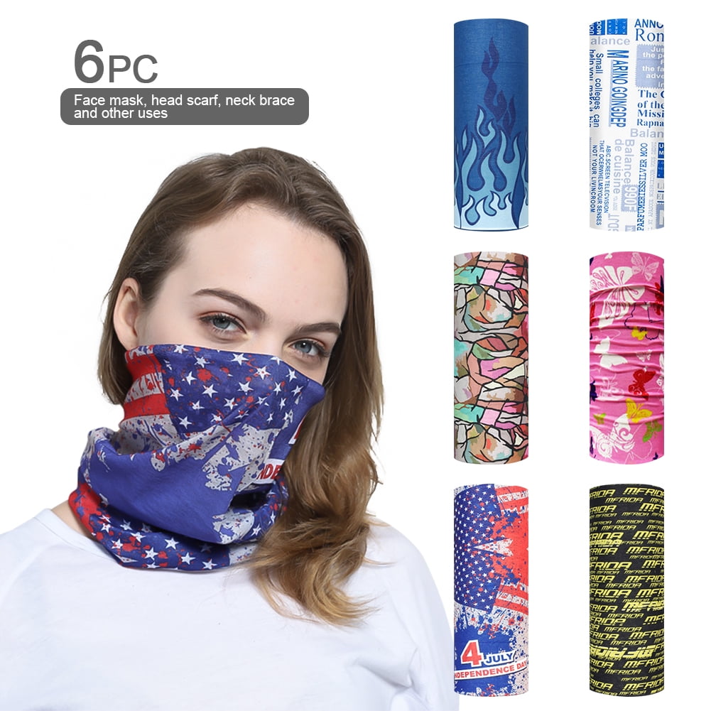 Neck Gaiter Face Covers Bandana Polyester Face Scarf Neck Warmer For