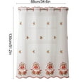 Christmas Window Curtain Drapery - Multicolor Polyester Festive Holiday ...