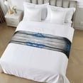 Bed Runner Autumn Maple Forest Bedding Scarves Soft Decorative Bed Flag ...