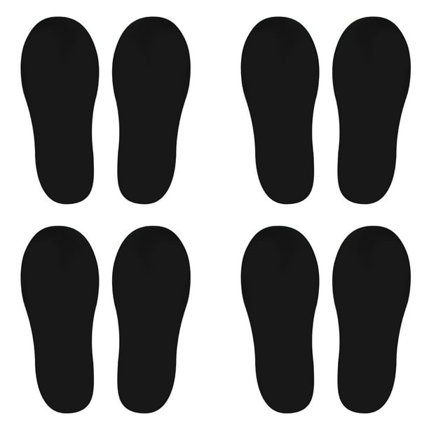Uxcell 9.8x3.8" Footprints Floor Stickers Footprint Wall Stair Decal ...