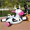 Fashion Swimming Ring Adult Pool Float Raft Cute Animal Cow Inflatable ...