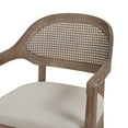 Americana Mid-Century Modern Cane Back Dining Chair, Taupe Beige ...