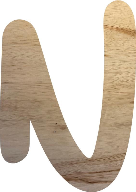 Wooden Letter N, Blank Craft Paintable 22'' Wall Hanging Wood Alphabet ...