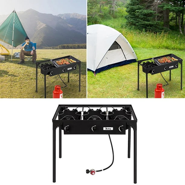 Outdoor Camp Stove High Pressure Propane Gas Cooker Portable Cast Iron - Walmart.com