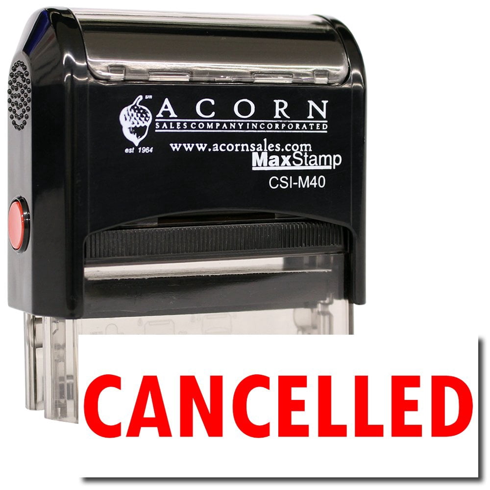Large Self-Inking Cancelled Stamp with Purple Ink - Walmart.com