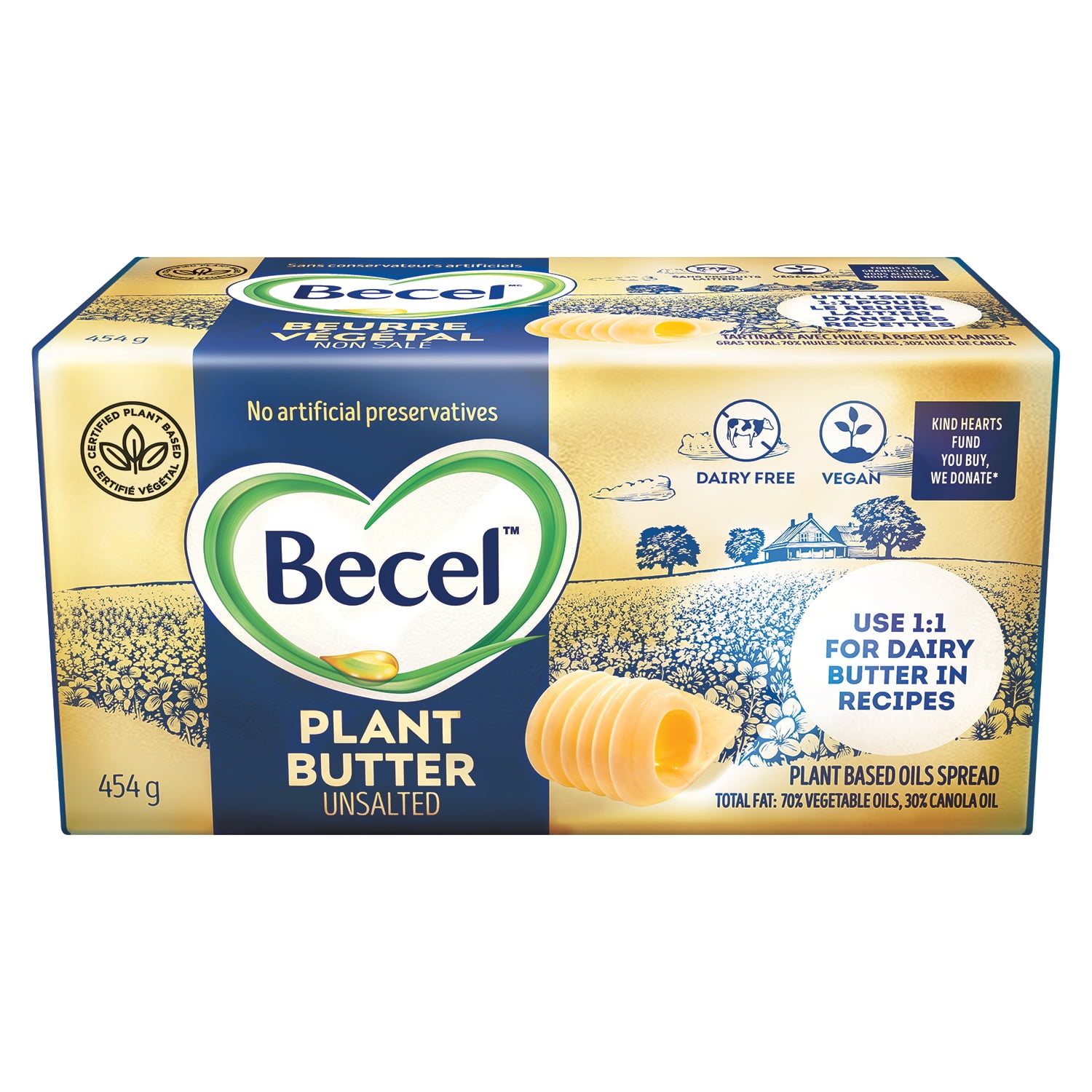 Click here for Dairy Free Becel Plant Butter Unsalted 454g 454g prices