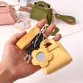 Bag Keychain PU Leather Key Chain Small Storage Bag Leather Bag Charm ...