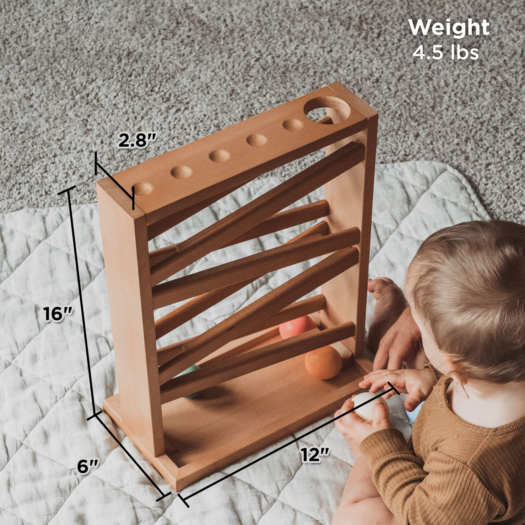 Wooden Toy Montessori Ball Wooden Toys For Year Old Montessori Ball ...