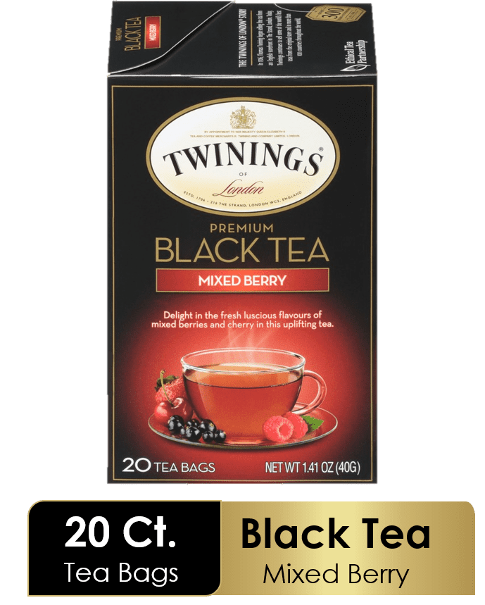 Twinings Mixed Berries Flavoured Black Bagged Tea, 20 Ct - Walmart.com