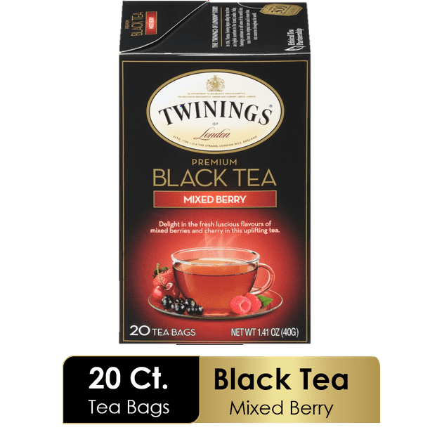 Twinings Mixed Berries Flavoured Black Bagged Tea, 20 Ct - Walmart.com