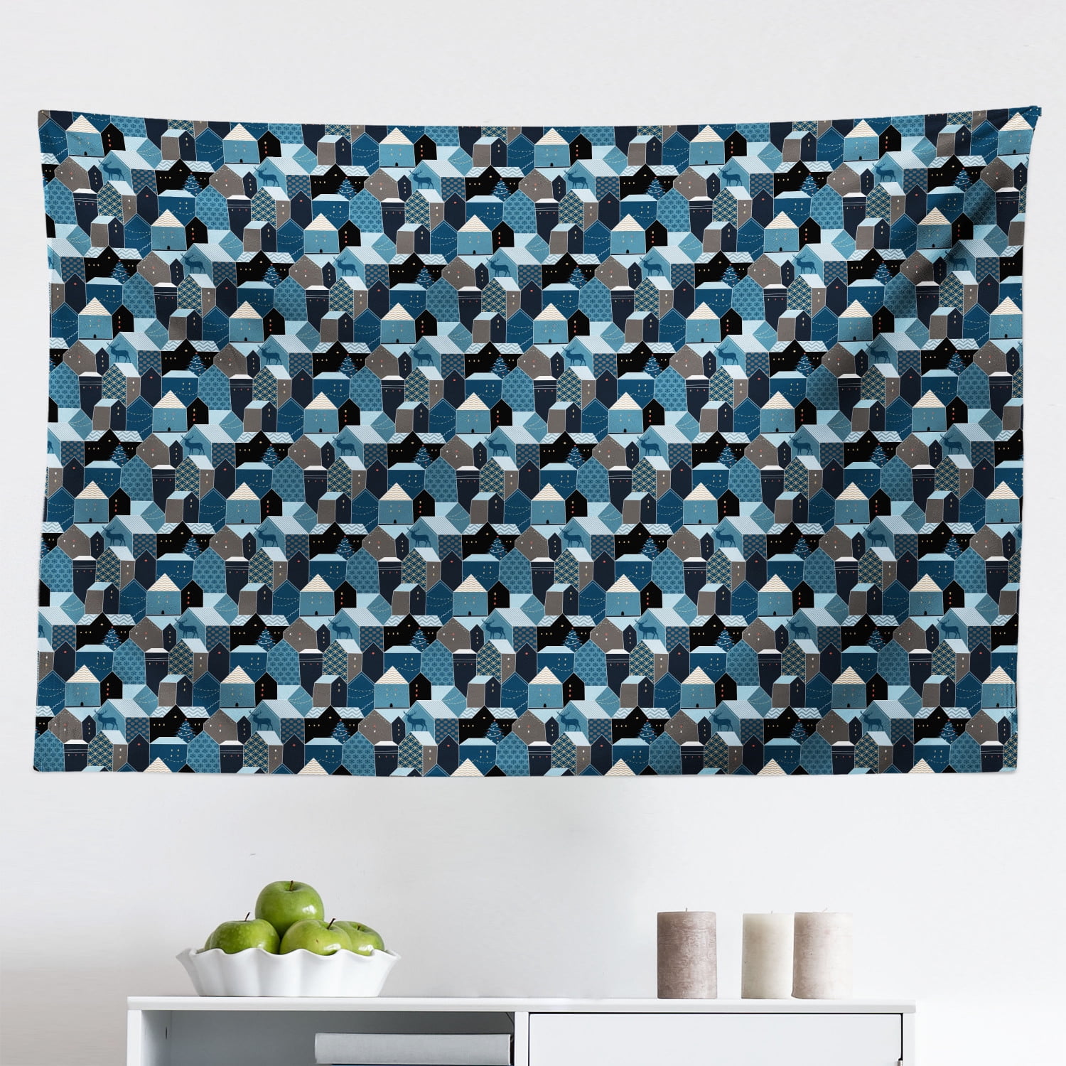 Colorful Tapestry, Repetitive Pattern of Flying Stars Cartoon Look ...