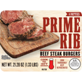 Prime Rib Beef Steak Burgers, 4 Count, 1.33 lb Tray, Fresh - Walmart.com