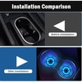 2 count LED Cup Holder Lights, Light up Coasters for Cup Holders 7 ...
