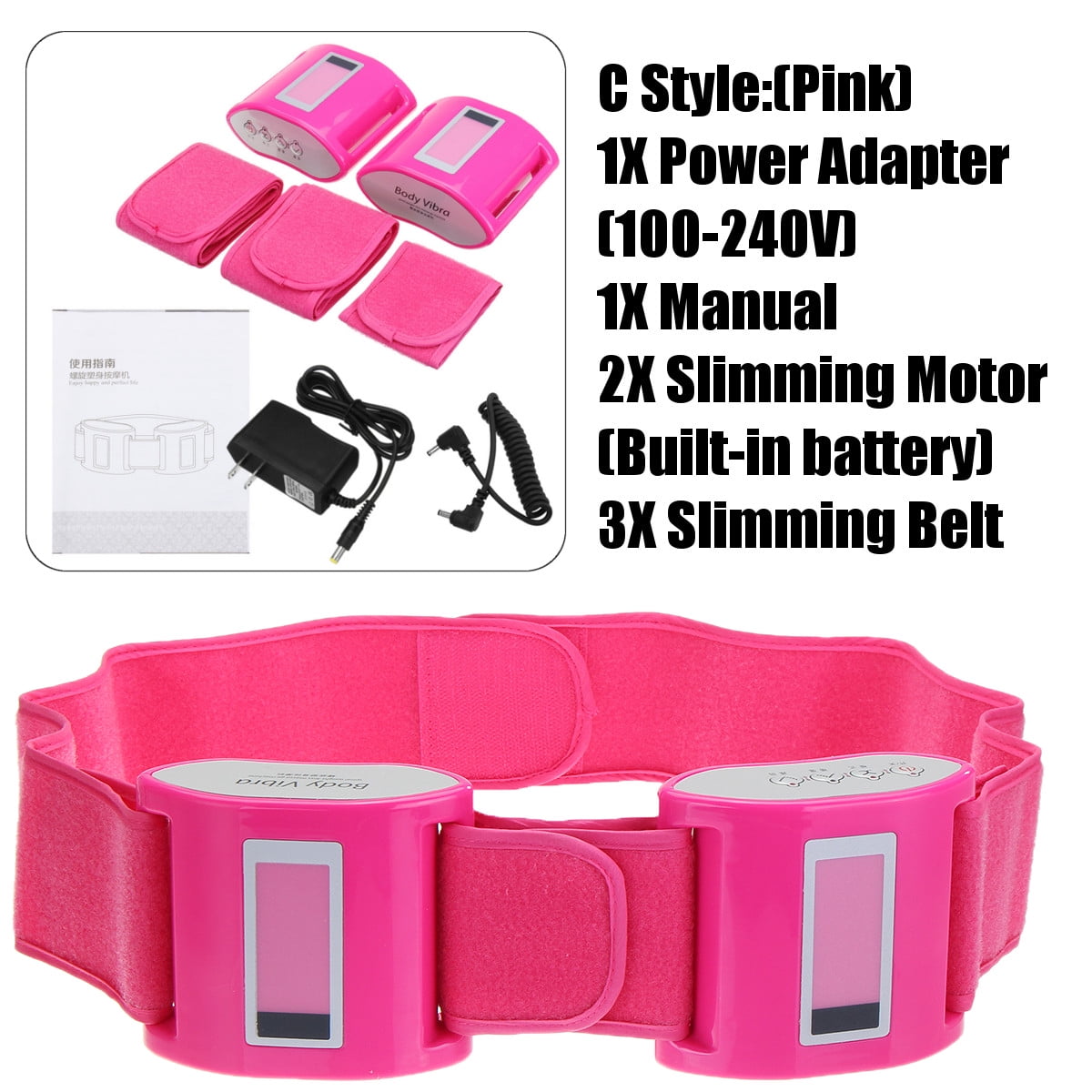 Electric Vibrating Slimming Massage Belt Body Shaper Sculpting Fat ...