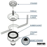Karran QBSGR Kitchen Sink Basket Strainer - Grey - Walmart.com