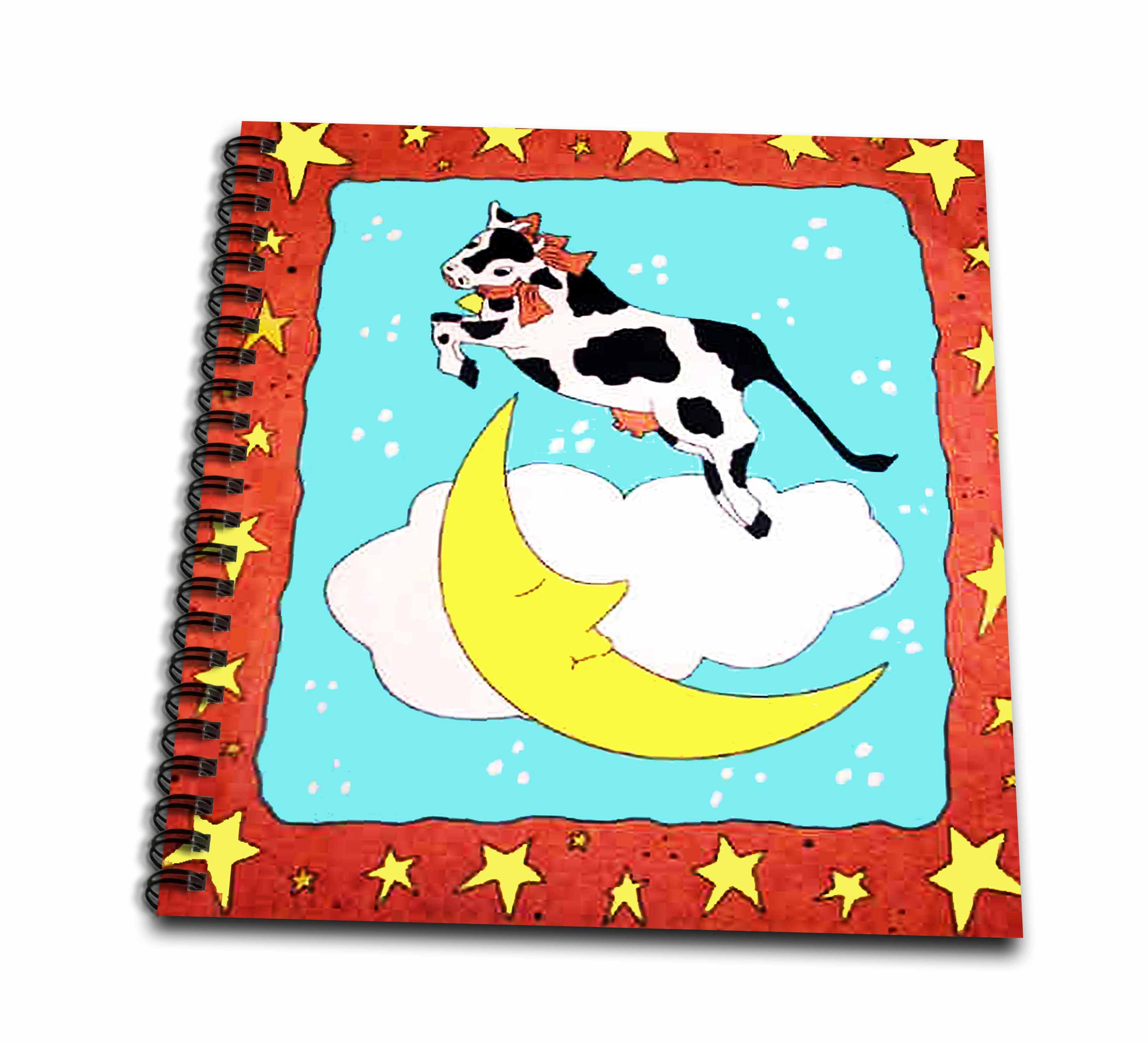 3dRose Cow Jumped Over The Moon - Drawing Book, 8 by 8-inch - Walmart.com