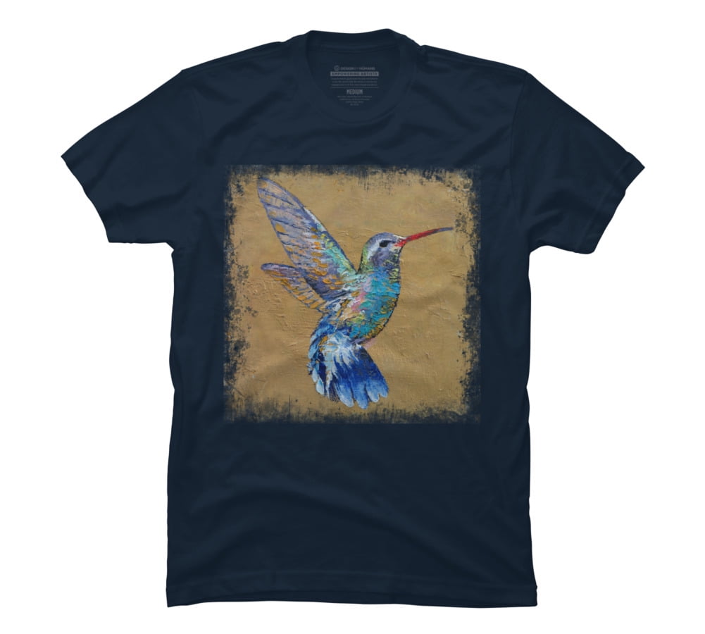 HUMMINGBIRD Mens Navy Blue Graphic Tee - Design By Humans S - Walmart.com