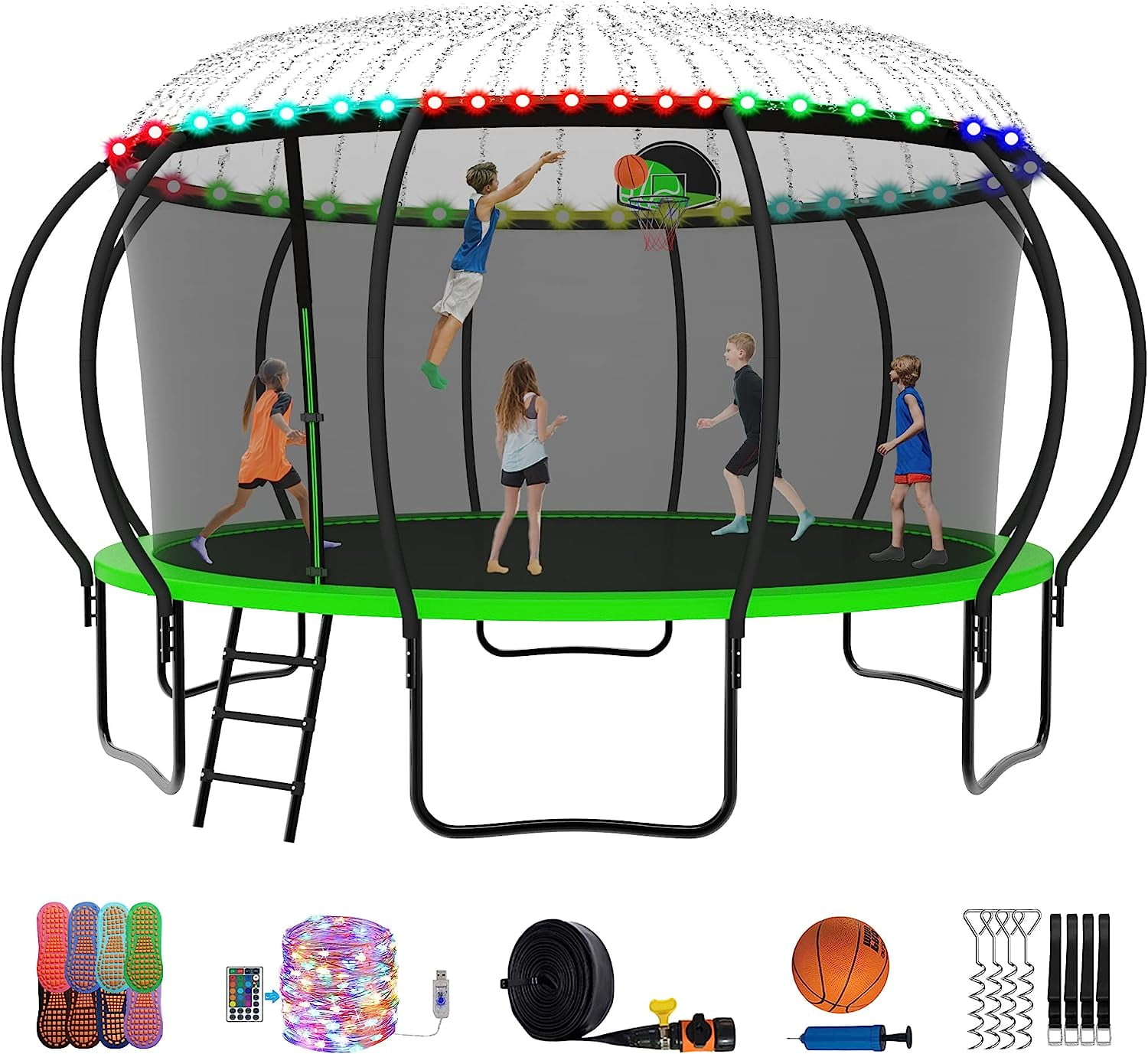 Elitezip Trampoline for Kids and Adults, 12 14 15 16 FT Trampoline ...
