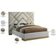 Meridian Furniture Vector White Faux Leather King Bed - Walmart.com