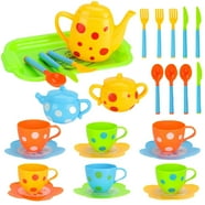 Tea Set for Little Girls, Pretend Play Tea Party Set, Fruit Design Kids ...