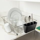 Mainstays Large Wire Dish Rack Black/Chrome - 17.5" x 13.7" x 5.5 ...