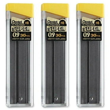 Pentel Super Hi-Polymer Mechanical Pencil Lead Refill (0.5mm) Fine, HB ...