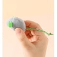 Plush Cat Toy – 3 Little Mice Set (3 Pack) | Gray, Pink & Yellow | Soft ...
