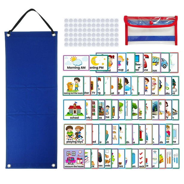 Kids Daily Visual Schedule 70 Pieces Visual Schedule Cards for Home ...