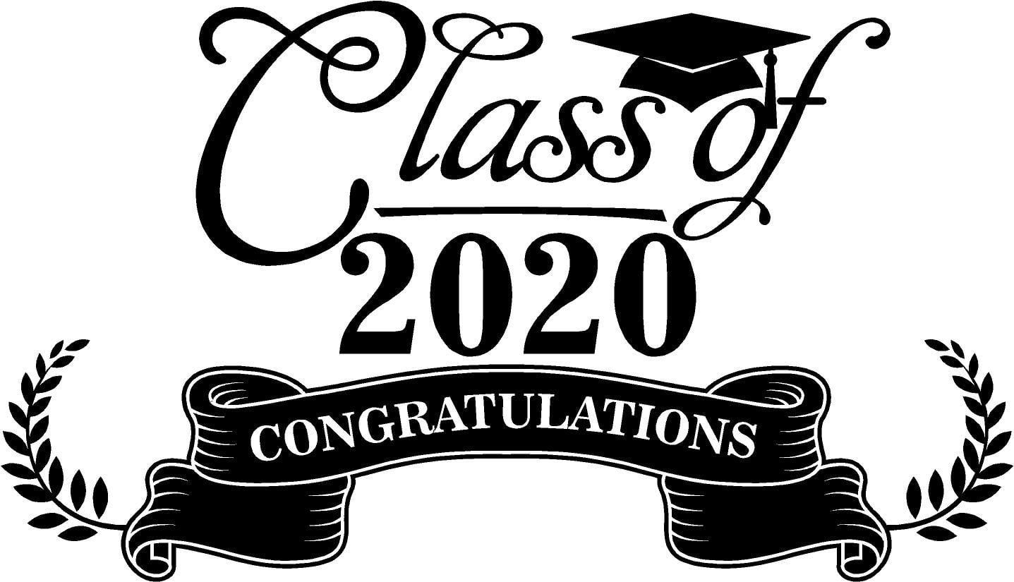 Class Of 2020 Congratulations | Removable Wall Art Lettering Decals ...
