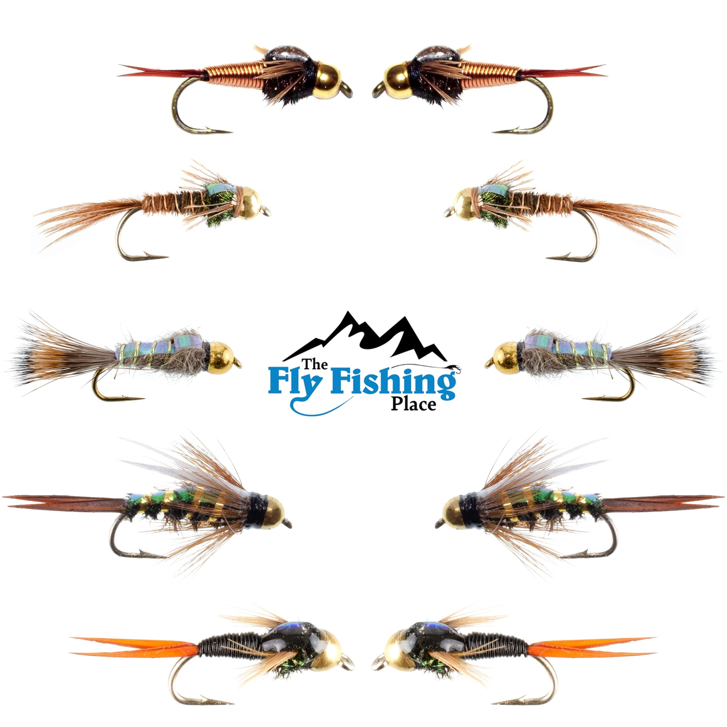 Basics Collection - Flash Back Tungsten Bead Head Nymph Assortment - 10 ...