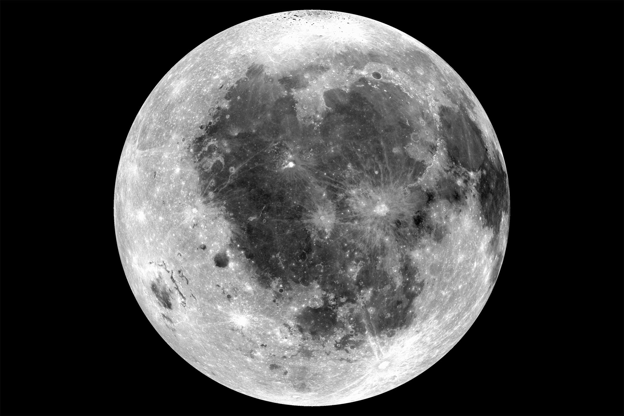 24x36 gallery poster, The Moon showing largest mare, Oceanus Procellarum - Walmart.com