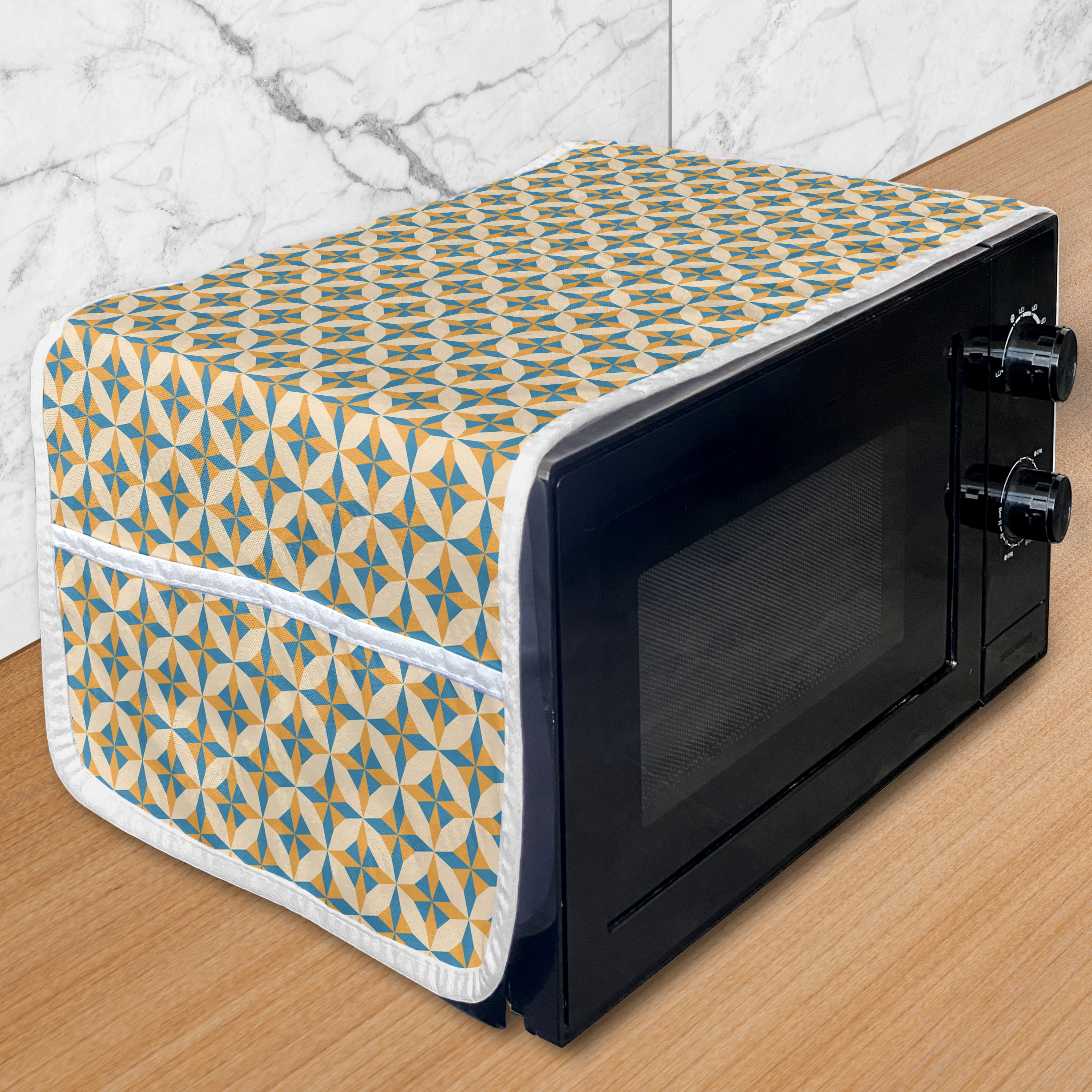 Geometric Microwave Oven Cover, Abstract Geometric Origami Pattern ...