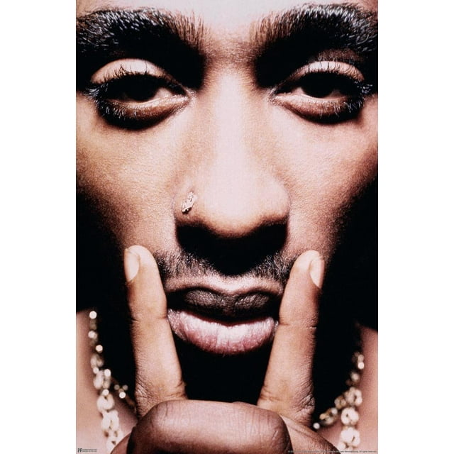 Laminated Tupac Posters 2Pac Poster Face Closeup Photo 90s Hip Hop ...