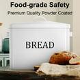 Extra Large Bread Box, High Capacity Steel Kitchen Bread Bin with Lid ...