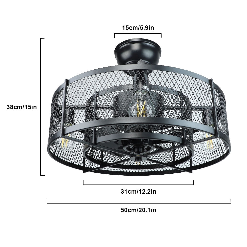 Small Caged Ceiling Fan | Shelly Lighting