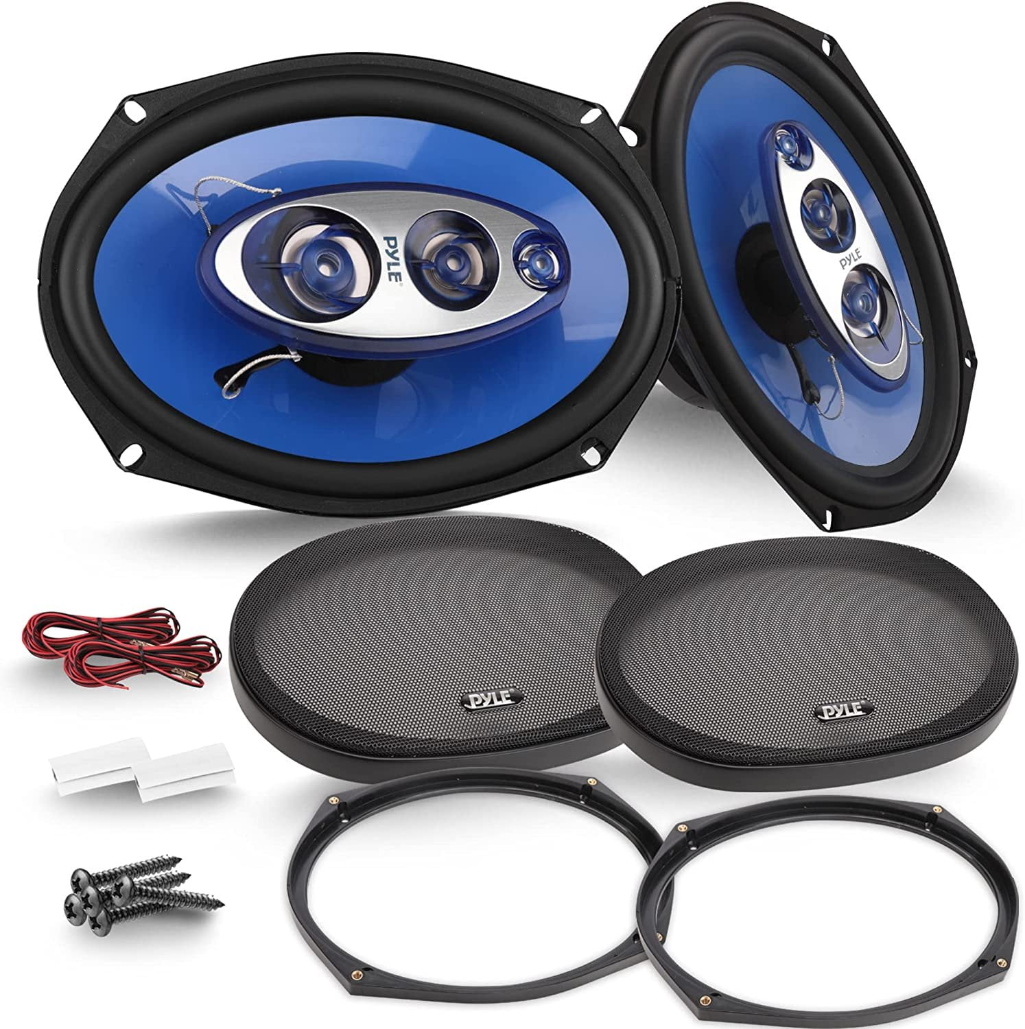 Four-Way Sound Speaker System - Pair 7x10'' Four-Way Quadriaxial Loud ...