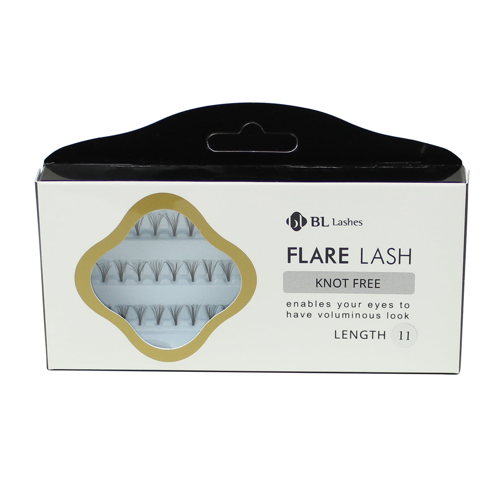 BL Lashes Flare Lash Knot Free Length 11 Cluster Lashes Eyelash Extension - Walmart.com