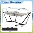 12FT Heavy Duty 2 Person Hammock with Stand, 450lb Capacity, High ...
