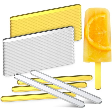 Acrylic Cakesicle Popsicle Sticks 4.5 Inch Mirror Popsicle Sticks ...