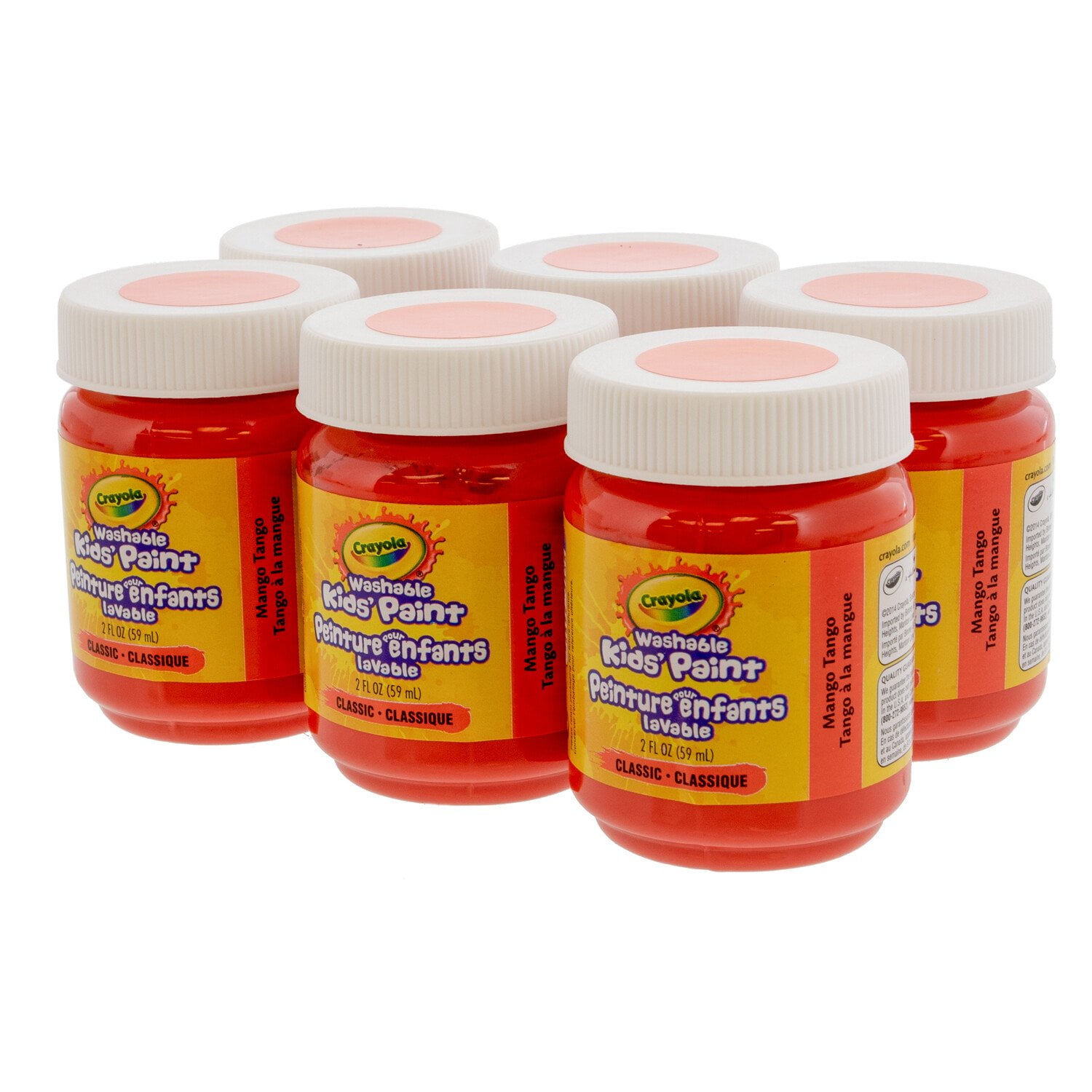 Crayola Washable Kid's Mango Tango Paint Art and Craft 54-2237-6PK ...